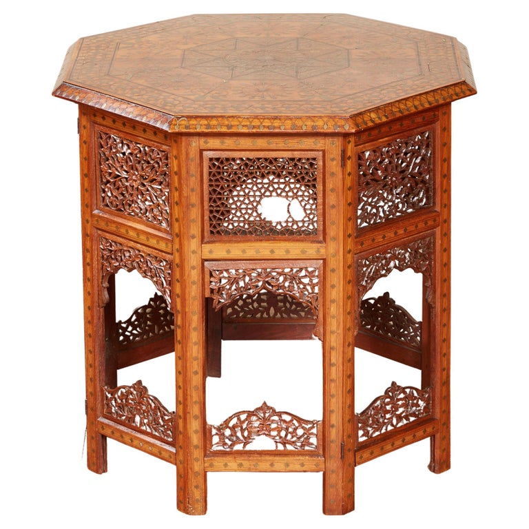Indian Sandalwood Taboret Table For Sale at 1stDibs