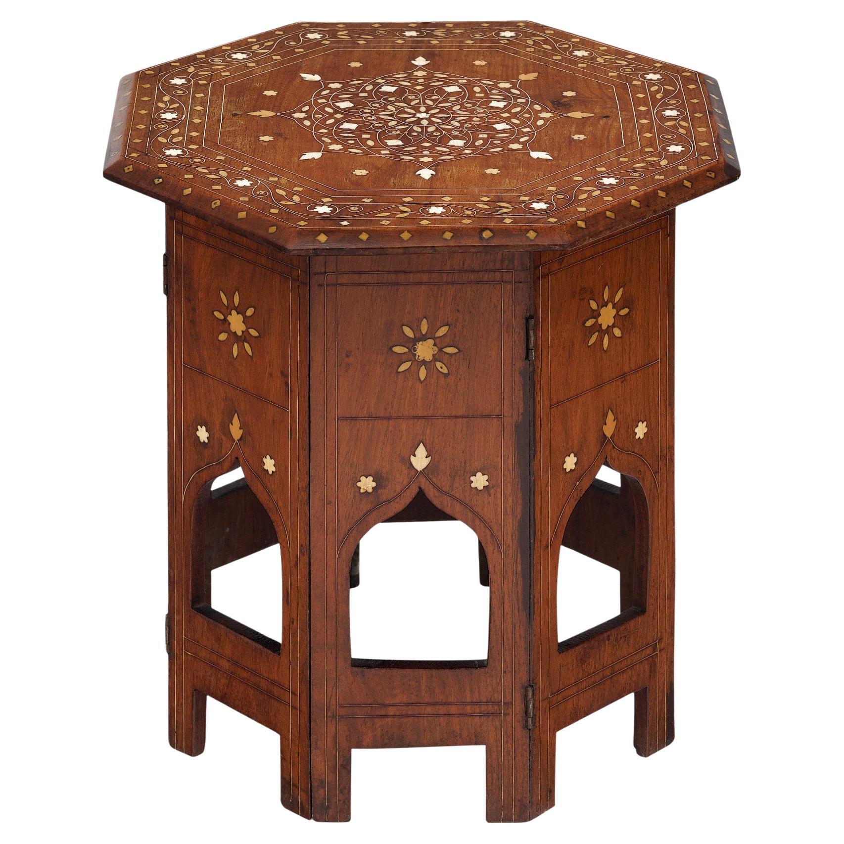 Indian Hoshiarpur Side table with Bone Inlay For Sale at 1stDibs