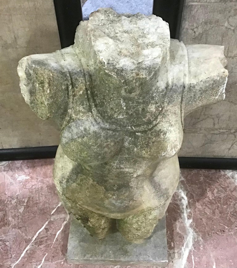 Indian Style Marble Torso Sculpture For Sale at 1stDibs