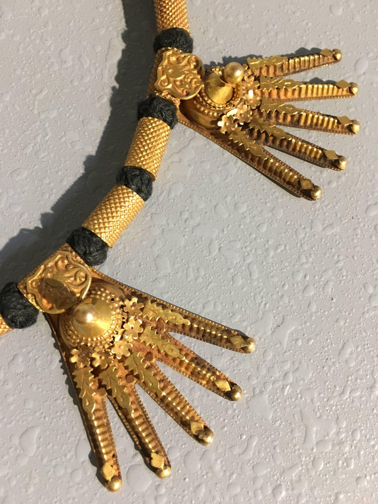 Indian Tamil Nadu Chettiar Gold Marriage Necklace For Sale at 1stDibs