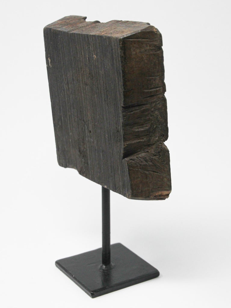 Indian Vintage Hand Carved Wooden Printing Block For Sale at 1stDibs