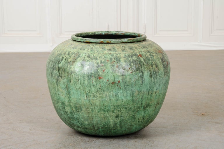 Indian Vintage Painted Metal Pot at 1stDibs