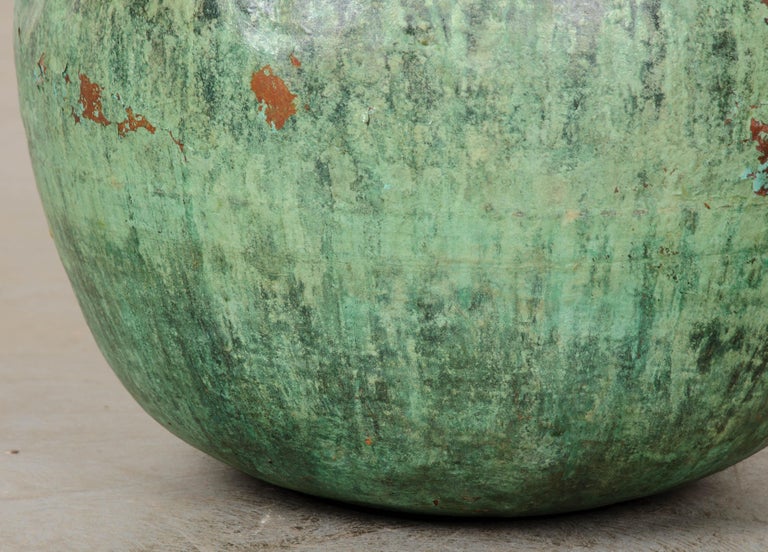 Indian Vintage Painted Metal Pot at 1stDibs