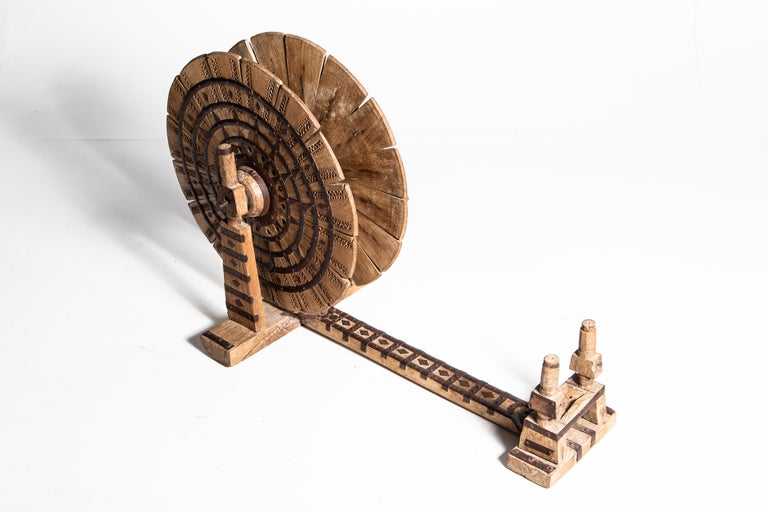 Indian Wooden Spinning Wheel at 1stDibs | indian spinning wheel, wood ...
