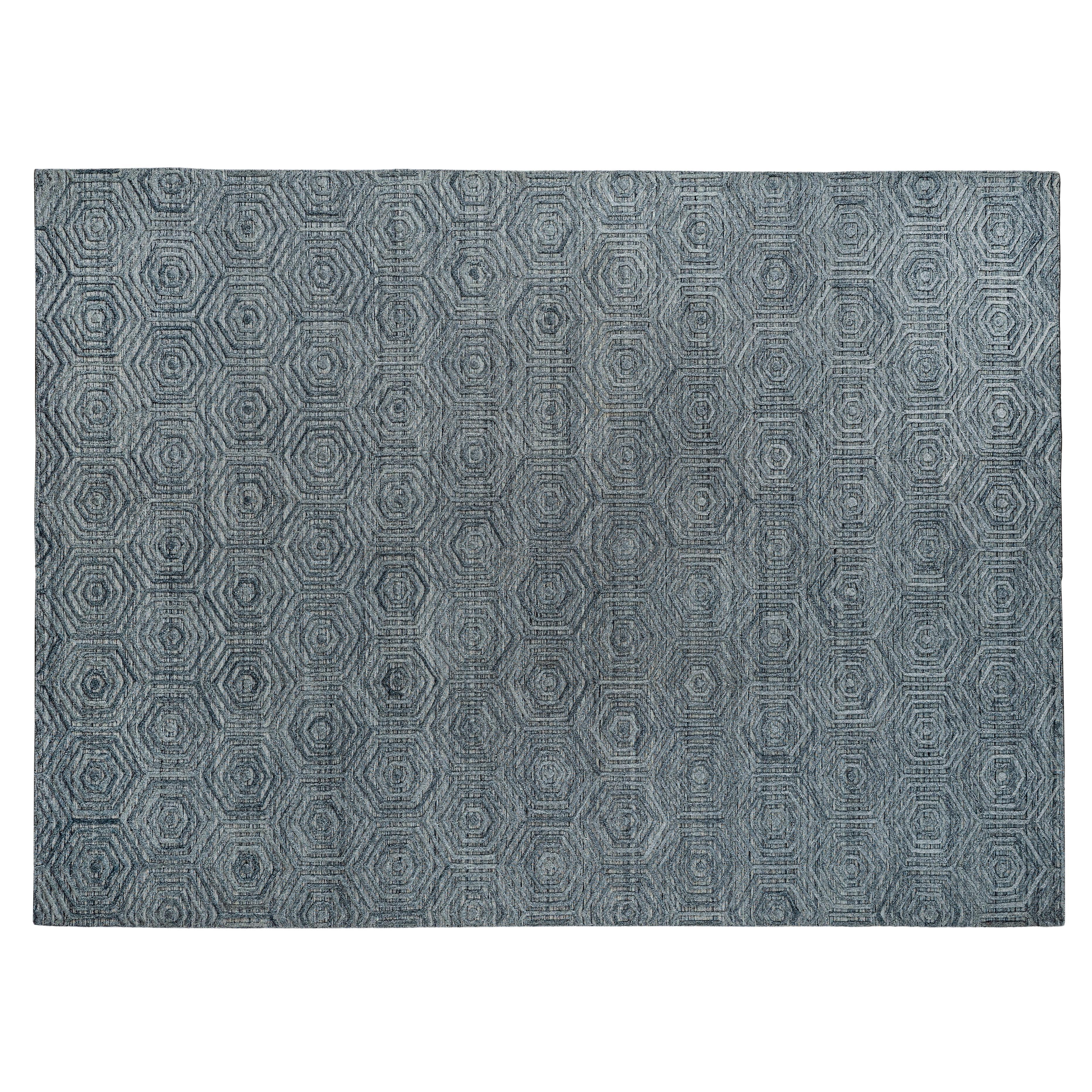 Greek Key Design High Low Rug in Gold Charcoal For Sale at 1stDibs