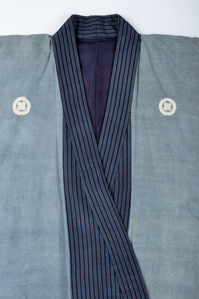 Indigo silk Samurai kimono Kosode and kamishimo - Japan Late 19th ...