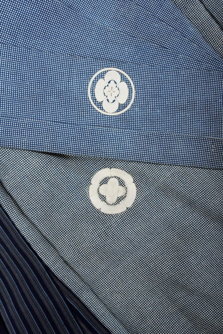 Indigo silk Samurai kimono Kosode and kamishimo - Japan Late 19th ...