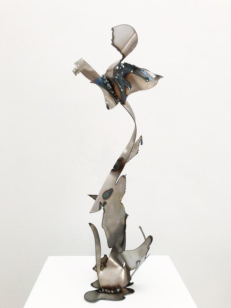Indira Cesarine - "La Fleur" Steel Sculpture, Plasma Cut and Welded For ...