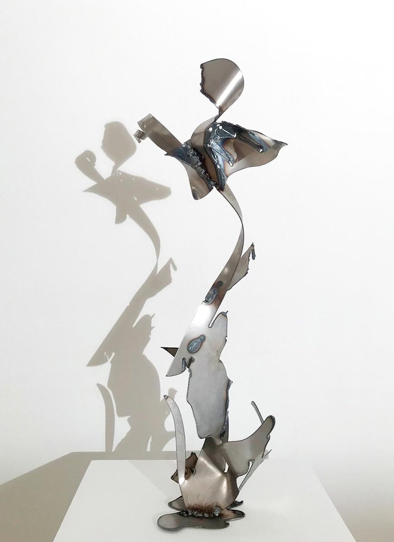 Indira Cesarine - "La Fleur" Steel Sculpture, Plasma Cut and Welded For ...
