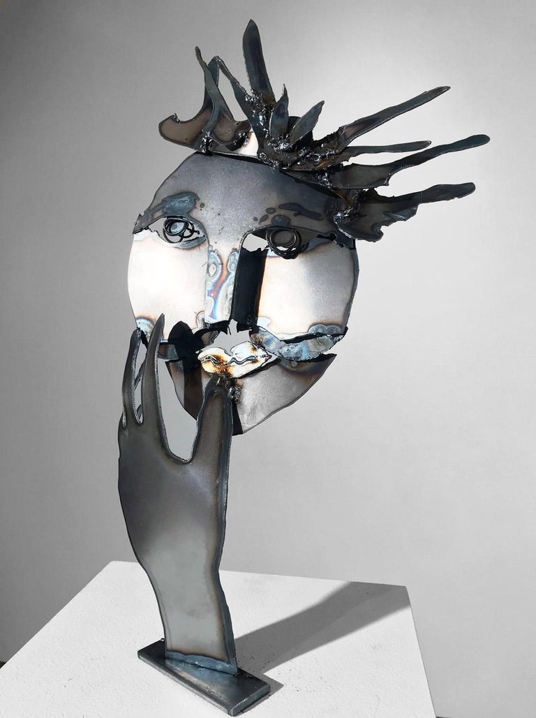 Indira Cesarine - "La Reine" Sculpture, Steel, Plasma Cut, Welded ...