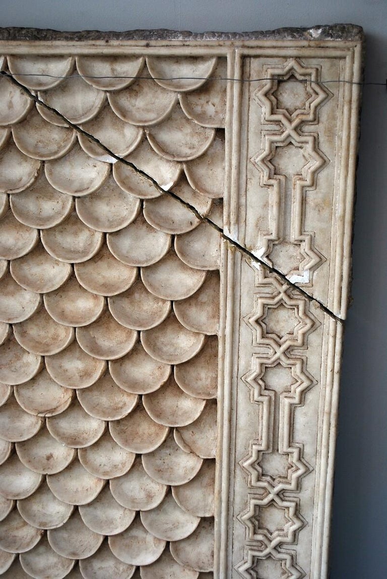 Indo-Muslim Marble Slab 'Fountain Element' For Sale at 1stDibs