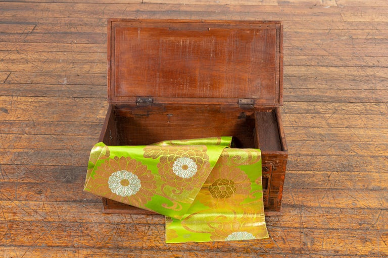 Indonesian 19th Century Blanket Chest with Carved Motifs and Lateral ...