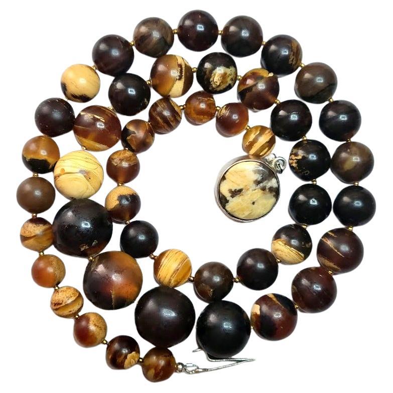 Amber Jet Diamond Necklace at 1stDibs