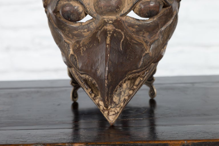 Indonesian Tribal Lombok Animal Mask with Gilded Accents and Striking ...