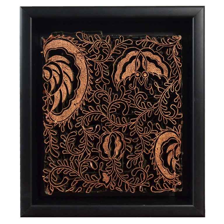 Indonesian Vintage Copper Batik Textile Printing Block Mounted in ...