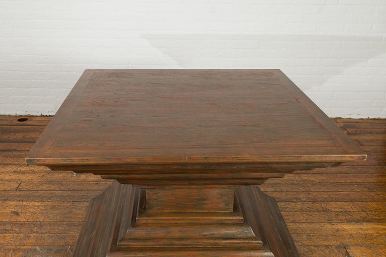 Indonesian Vintage Pagan Dynasty Style Pyramid-Shaped Console Pedestal ...