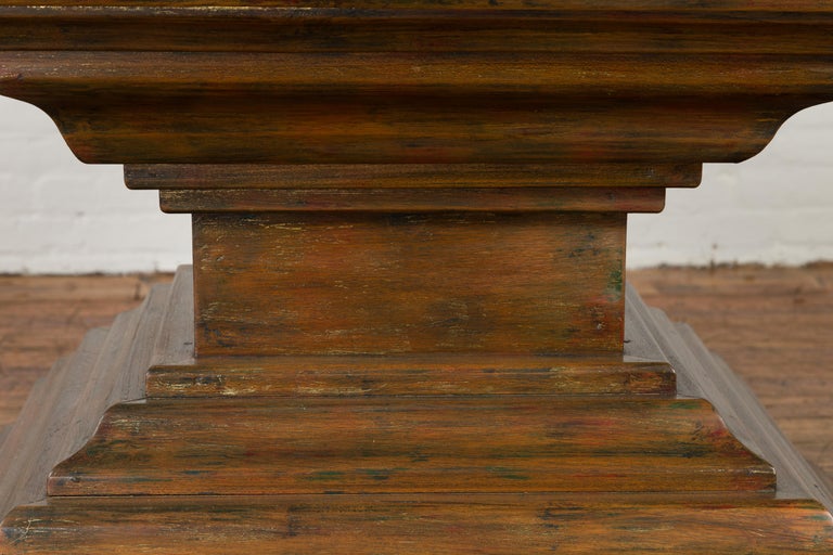 Indonesian Vintage Pagan Dynasty Style Pyramid-Shaped Console Pedestal ...