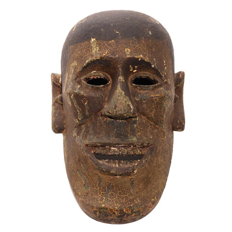 Indonesian Wood Helmet Mask, Sumatra, Toba Batak For Sale at 1stDibs