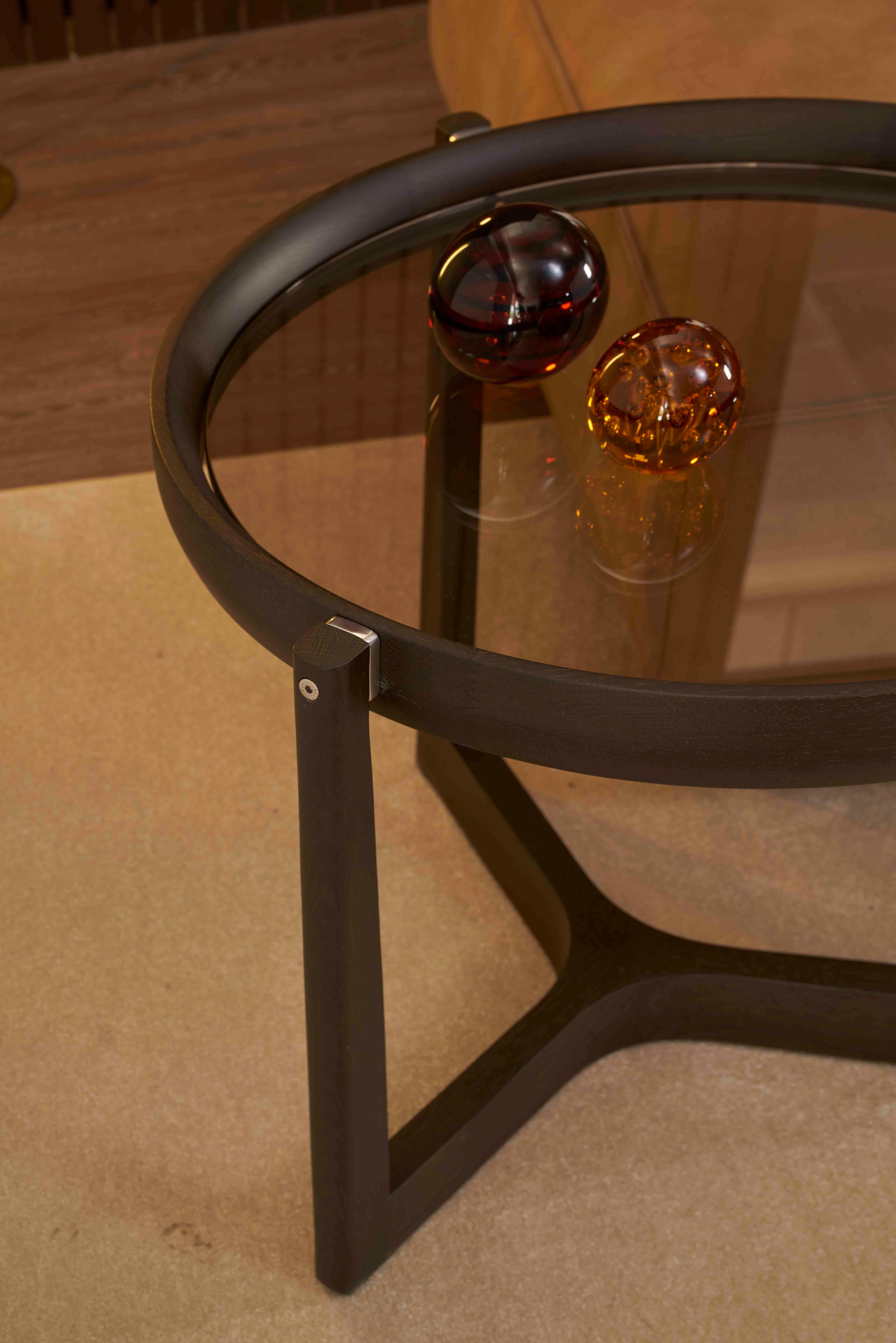 Indoor Coffee Table Matt Dark Oak with Marble or Glass Top Medium For ...