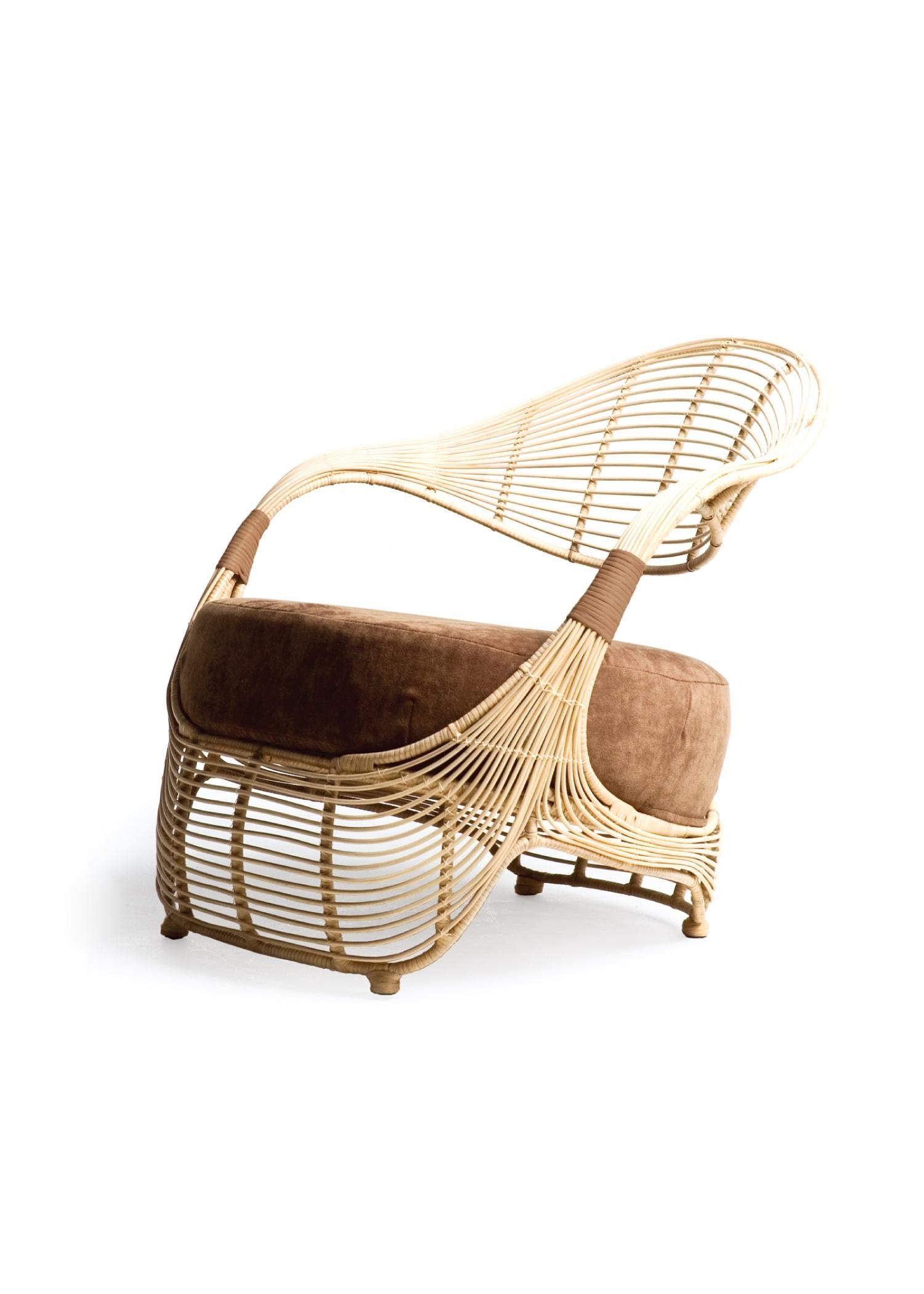 Indoor Manolo Easy Armchair by Kenneth Cobonpue For Sale at 1stDibs