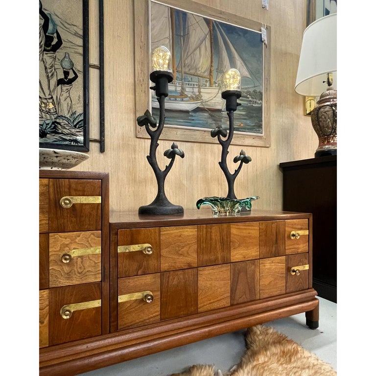 Indoor Outdoor Arts and Crafts Style Floral Table Lamps For Sale at 1stDibs