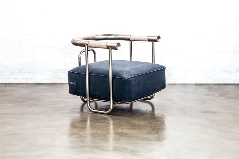 Indoor/Outdoor Modern Steel and Fiberglass Lounge Chair, Baby Bull, In ...
