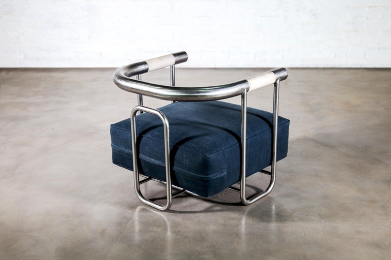 Indoor/Outdoor Modern Steel and Fiberglass Lounge Chair, Baby Bull, In ...