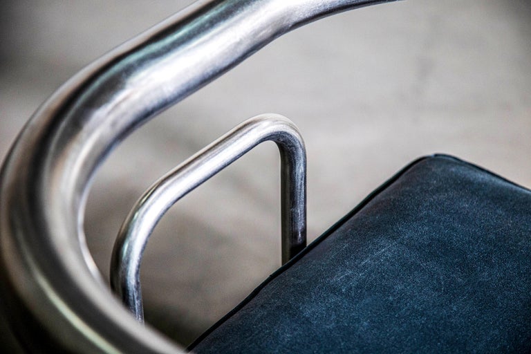 Indoor/Outdoor Modern Steel and Fiberglass Lounge Chair, Baby Bull, In ...