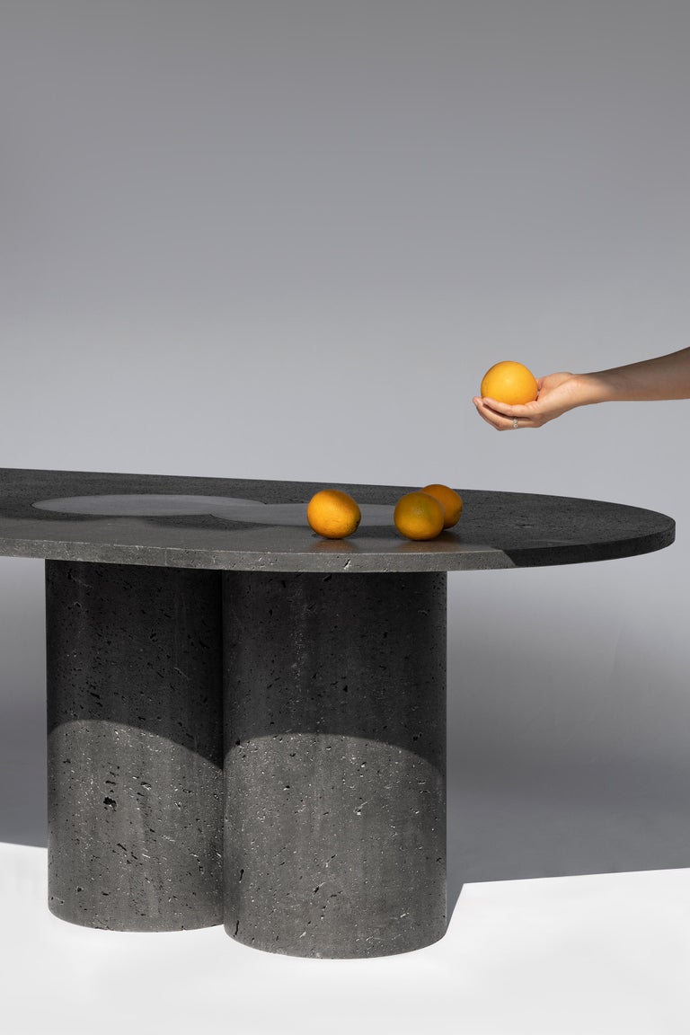 Indoor/Outdoor Volcanic Rock Petra Dining Table, Made in Mexico For ...