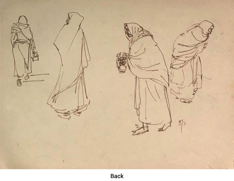 Indra Dugar - Indian Mother-Child, Women going to worship, Drawing by ...