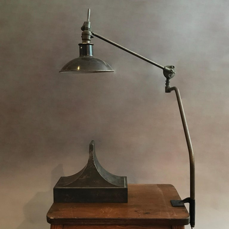 Industrial Adjustable Metal Task Lamp by Malleable at 1stDibs