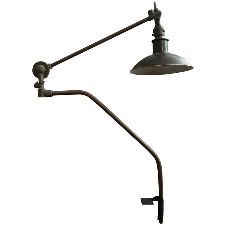 Industrial Adjustable Metal Task Lamp by Malleable at 1stDibs