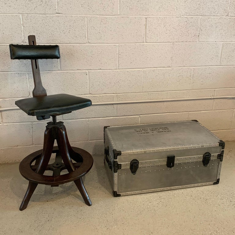Industrial Adjustable Telephone Operator Swivel Stool For Sale at 1stDibs