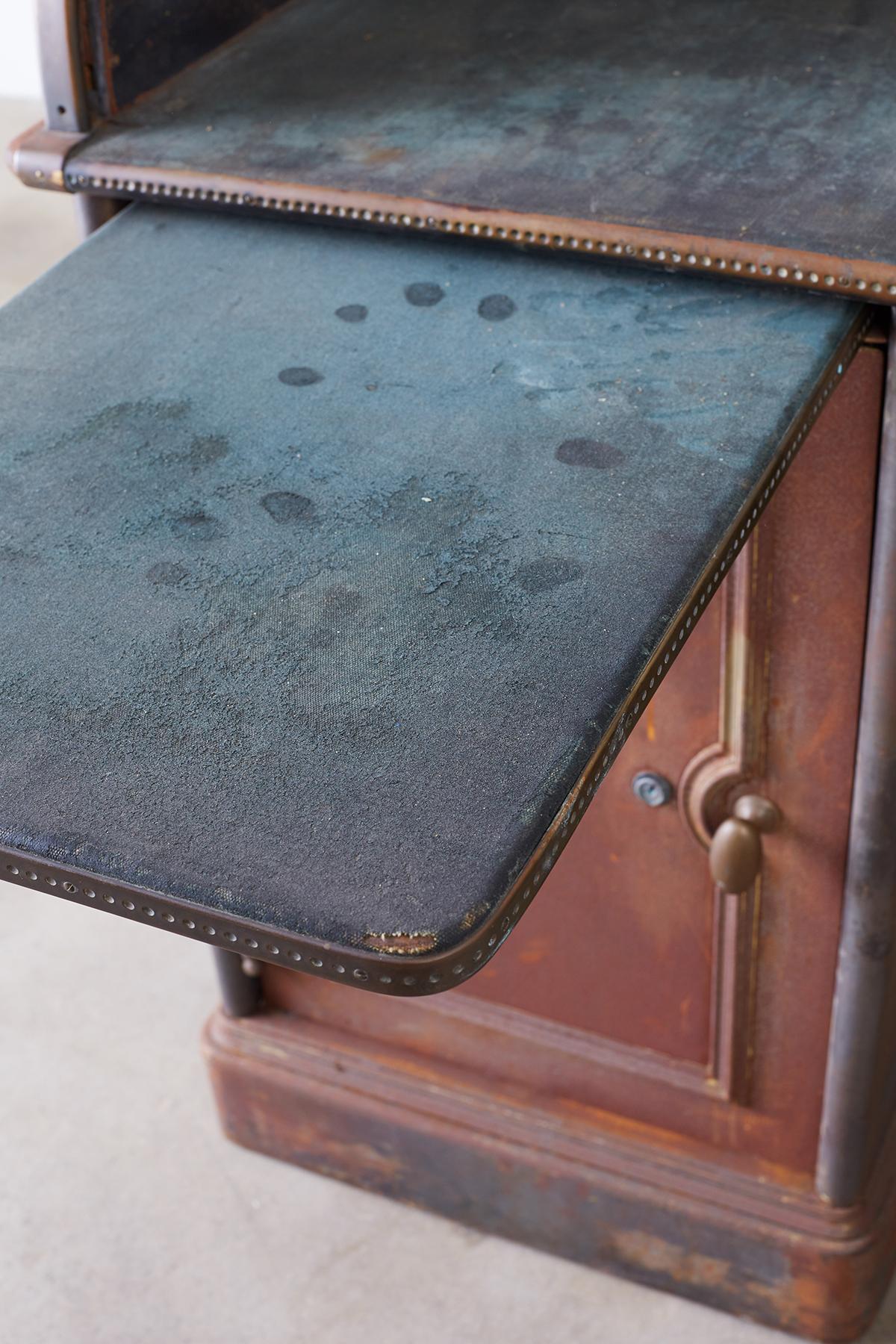 Industrial Age Steel Roll Top Desk by Art Metal at 1stDibs | metal roll ...