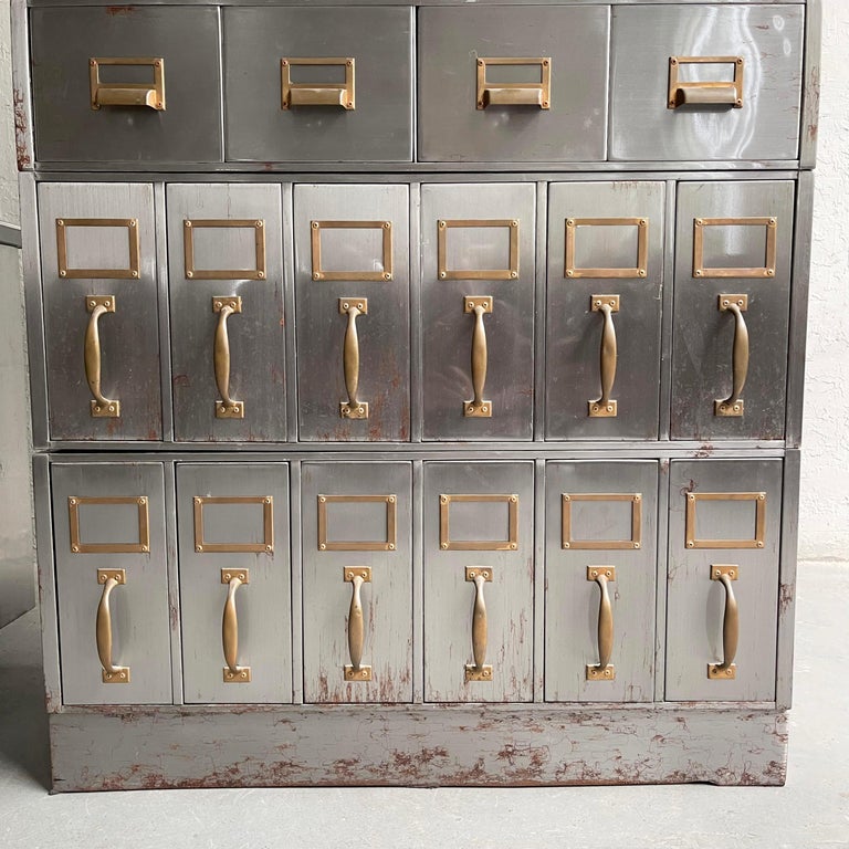 Industrial Allsteel Tall Multiple Drawer Filing Cabinet For Sale at 1stDibs
