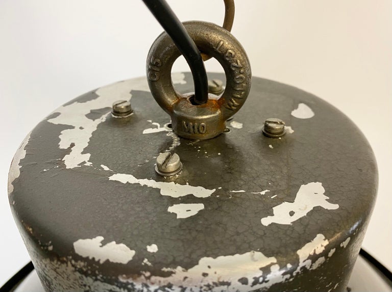 Industrial Aluminum Factory Lamp with Glass Cover, 1960s For Sale at ...