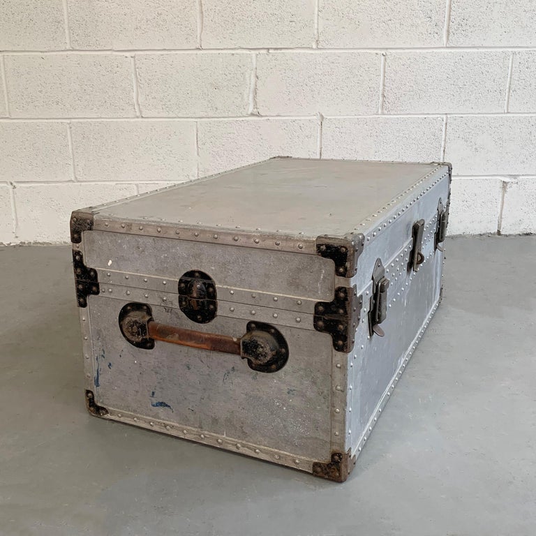 Industrial Aluminum Military Trunk at 1stDibs | military trunks