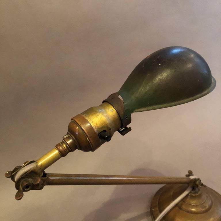 Industrial Articulating Brass Desk Lamp by Faries at 1stDibs | faries ...