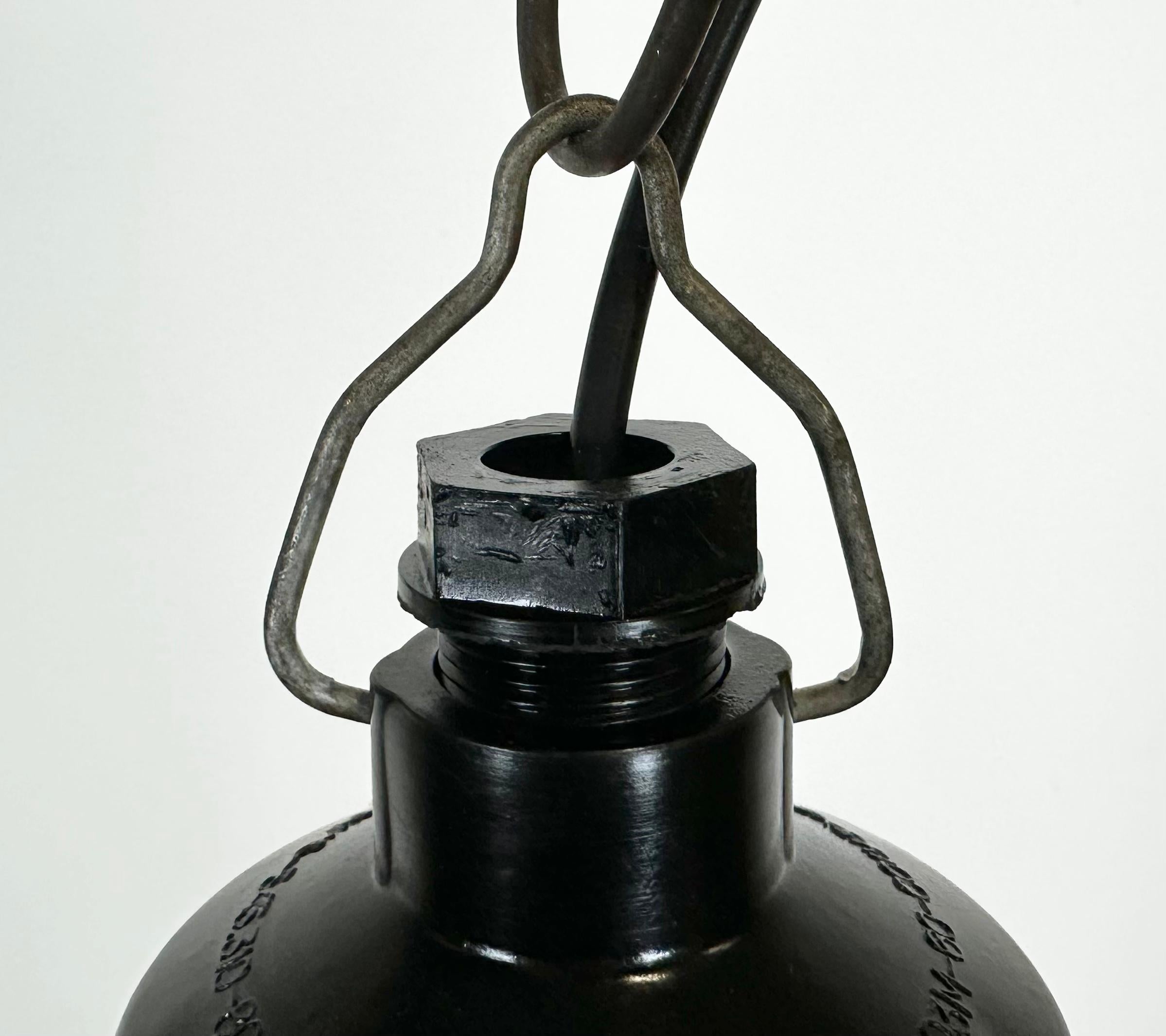 Industrial Bakelite Pendant Light with Frosted Glass, 1970s For Sale at ...