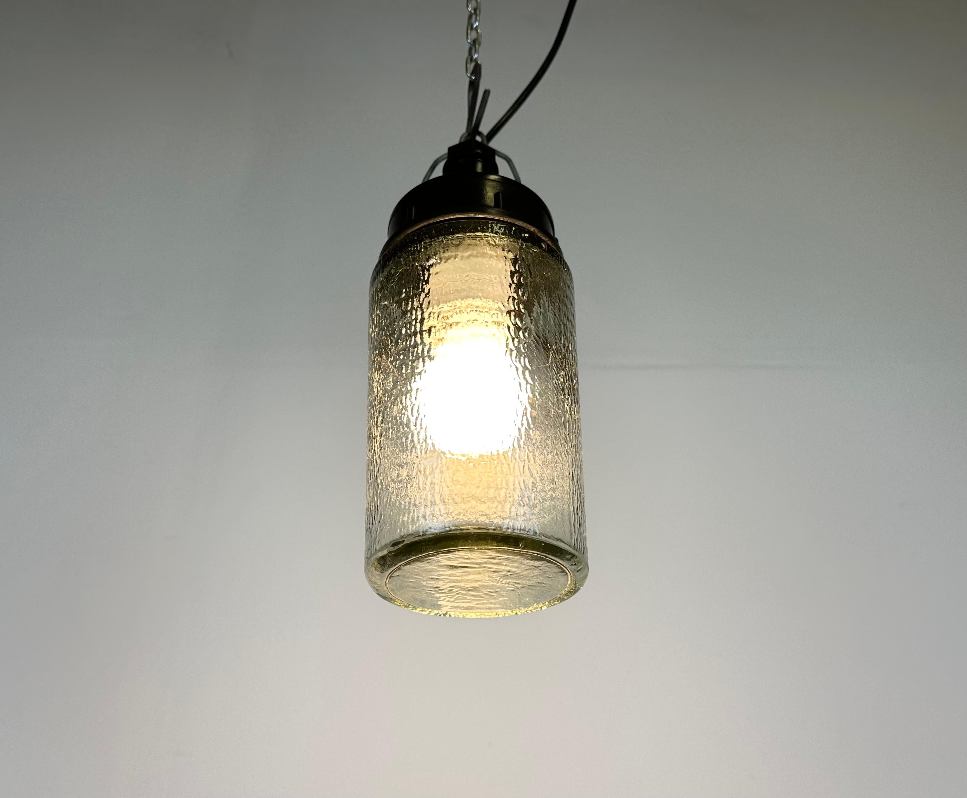 Industrial Bakelite Pendant Light with Frosted Glass, 1970s For Sale at ...