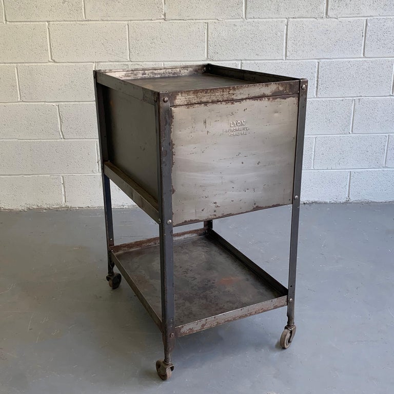 Industrial Brushed Steel Tool Caddy at 1stDibs