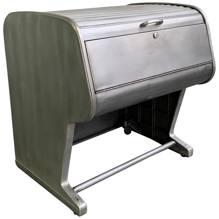 Industrial Brushed Steel X-Ray File Cabinet For Sale at 1stDibs