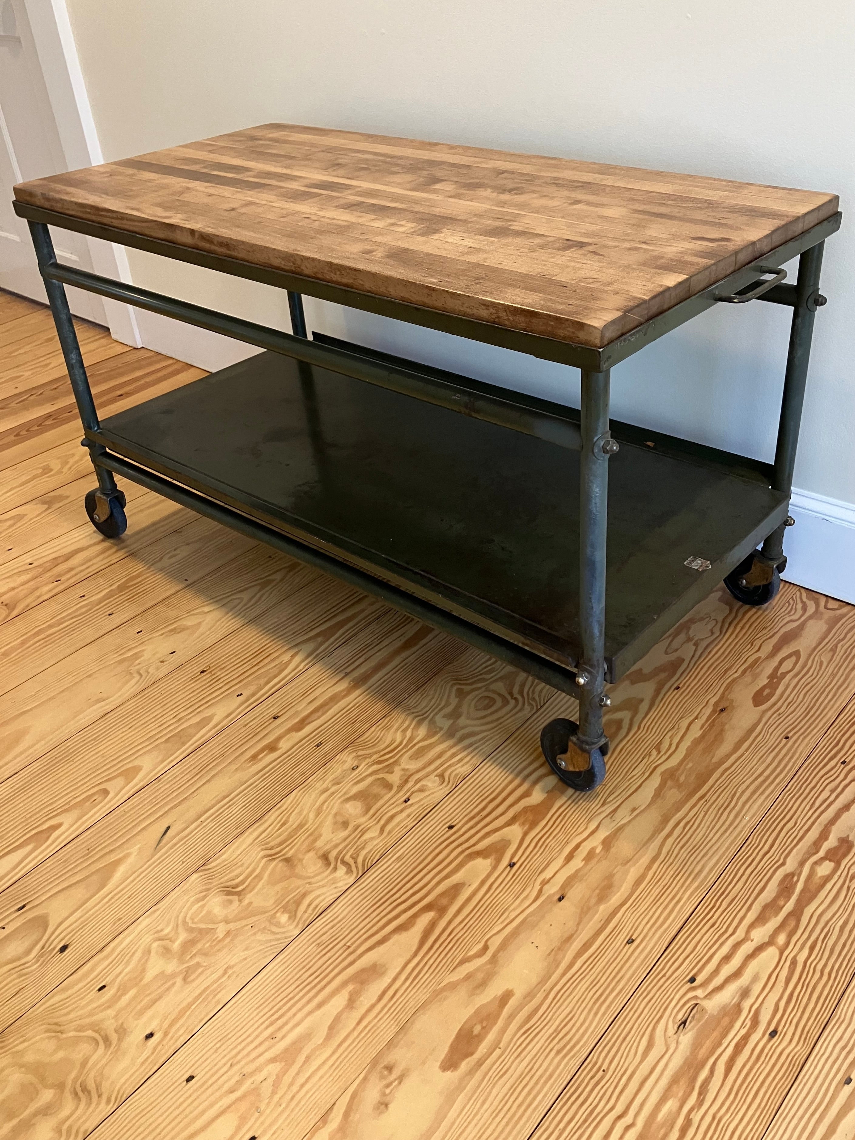 Industrial Cart Coffee Table, TV Stand or Mudroom Bench For Sale at 1stDibs