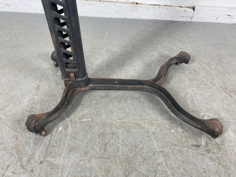 Industrial Cast Iron and Wood Adjustable Drafting / Writing Table ...