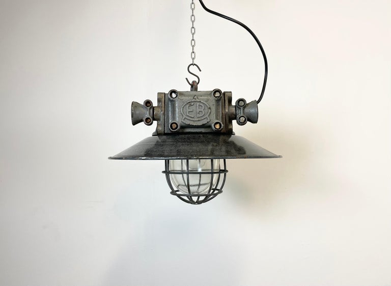 Industrial Cast Iron Explosion Proof Lamp, 1960s at 1stDibs