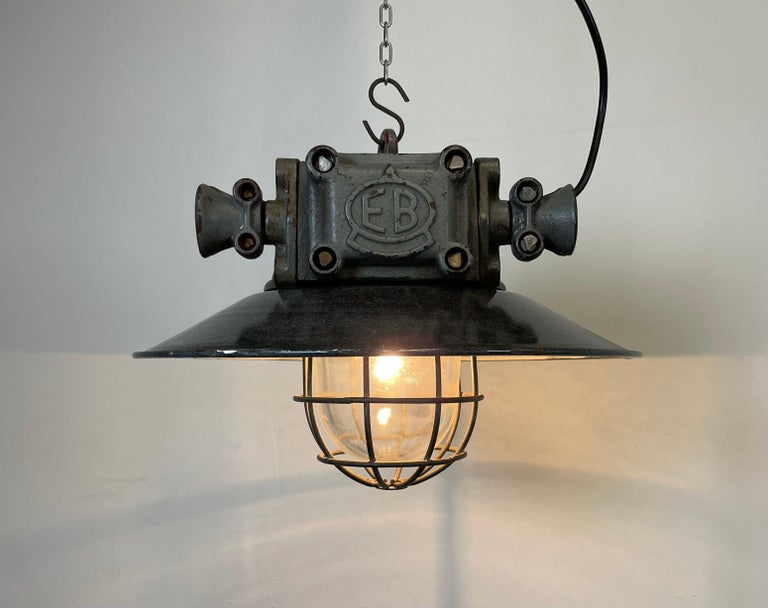 Industrial Cast Iron Explosion Proof Lamp, 1960s at 1stDibs