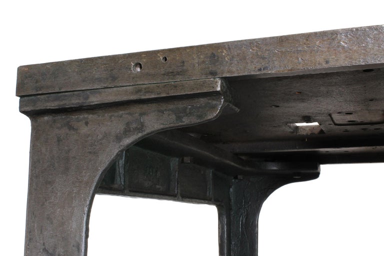 Industrial Cast Iron Table at 1stDibs