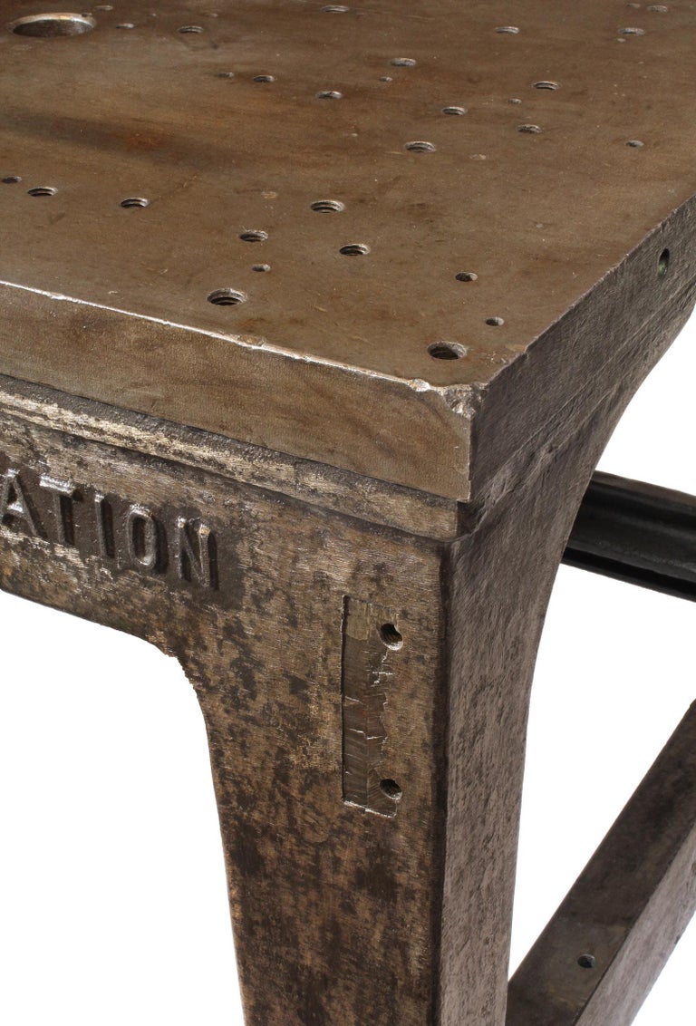 Industrial Cast Iron Table at 1stDibs