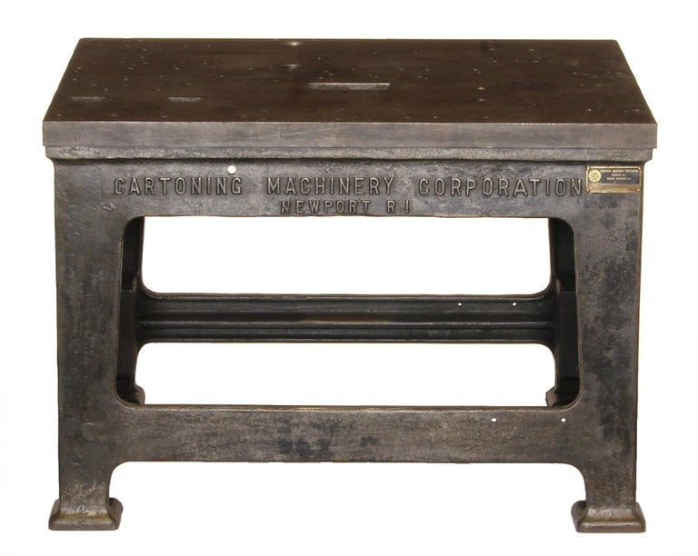 Industrial Cast Iron Table at 1stdibs