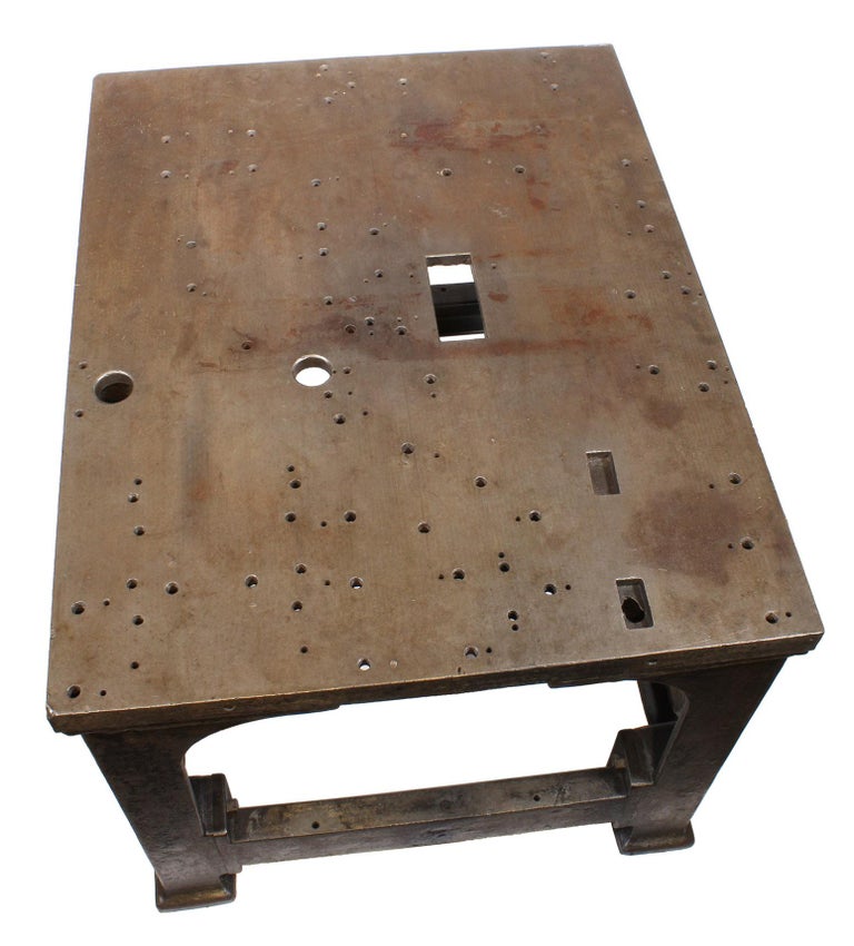 Industrial Cast Iron Table at 1stDibs